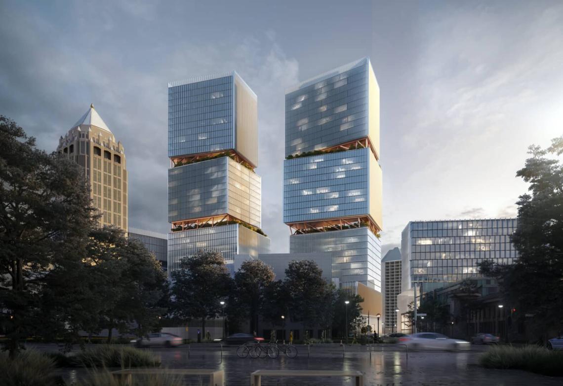 Striking visuals released for towers over Atlanta transit station | Urbanize Atlanta